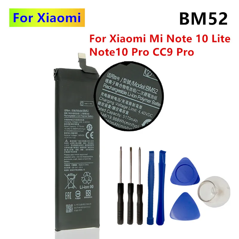 BM52-5260mAh-Battery-New-High-Quality-2022-years-For-Xiaomi-Mi-Note-10 ...