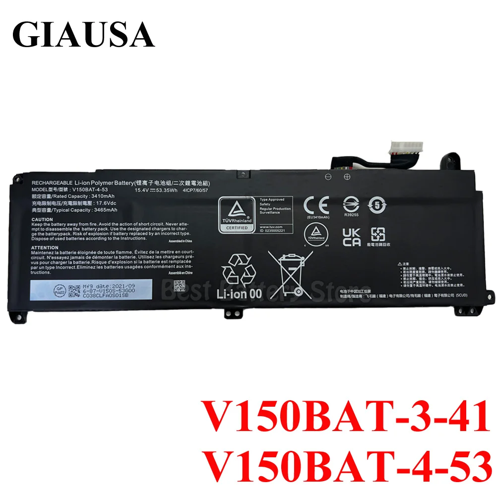 Laptop-Battery-For-CLEVO-V150BAT-3-41-11-55V-3465mAh-41Wh-V150BAT-4-53 ...