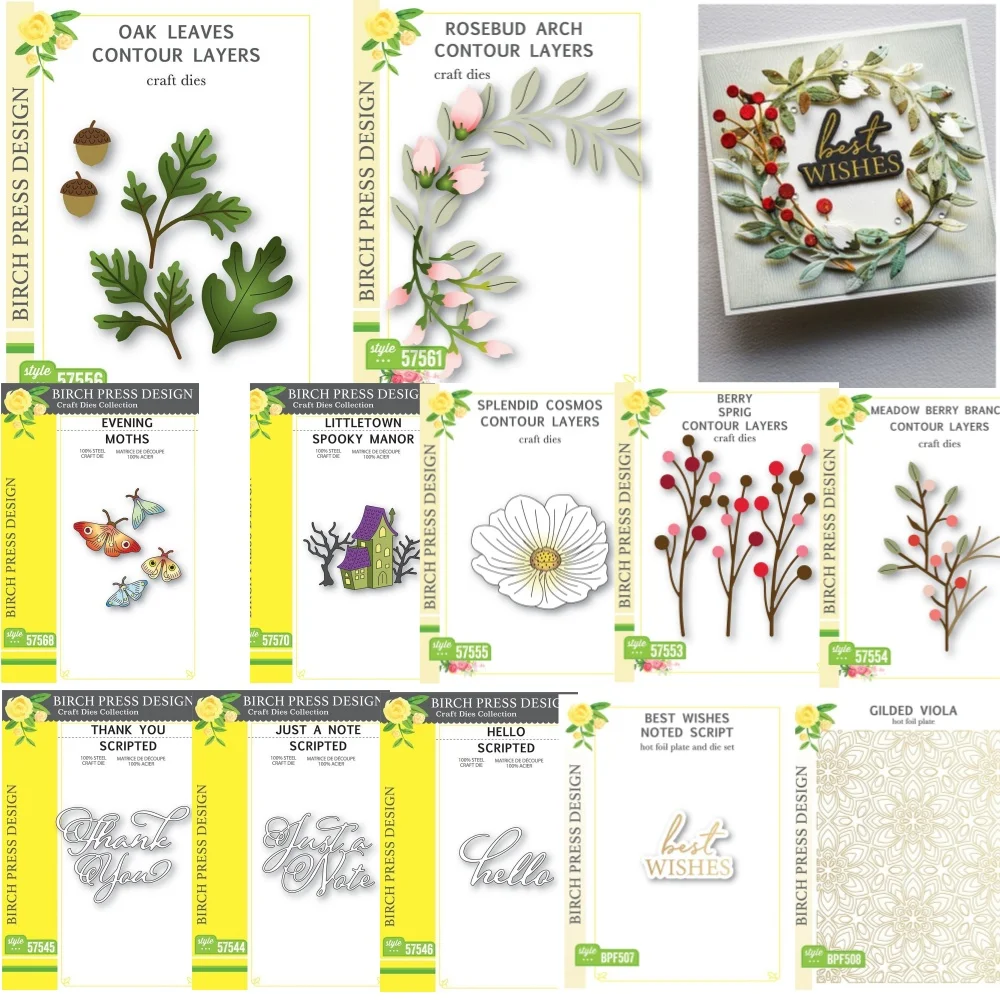 Note-and-Rosebud-Metal-Cutting-Dies-Stencil-Hot-Foil-for-Scrapbook ...