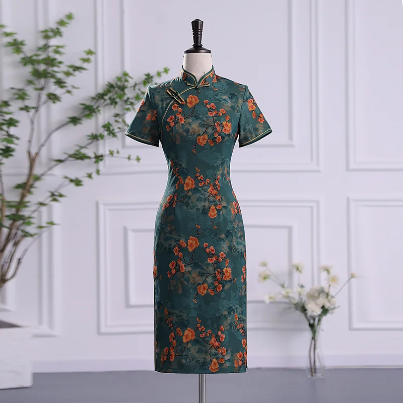 Old-Shanghai-Cheongsam-Mom-s-Middle-Aged-e-Mulheres-Idosas-Ver-o-Retro ...