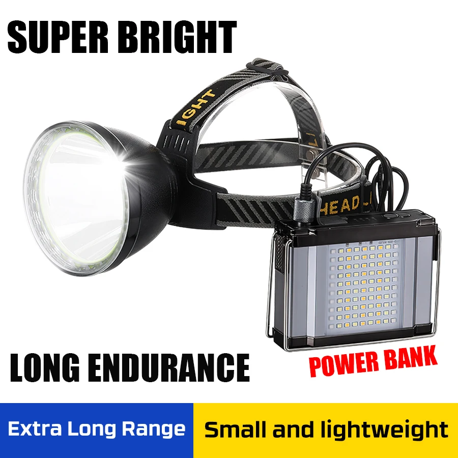 20000-mAh-Powerful-LED-Headlamp-8-Mode-Lighting-Head-Flashlights ...