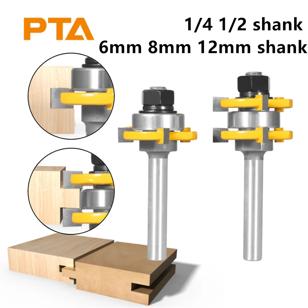 2PCS-6mm-6-35mm-8mm-12mm-12-7mm-Shank-35MM-T-G-ASSEMBLY-Cutter-Router ...