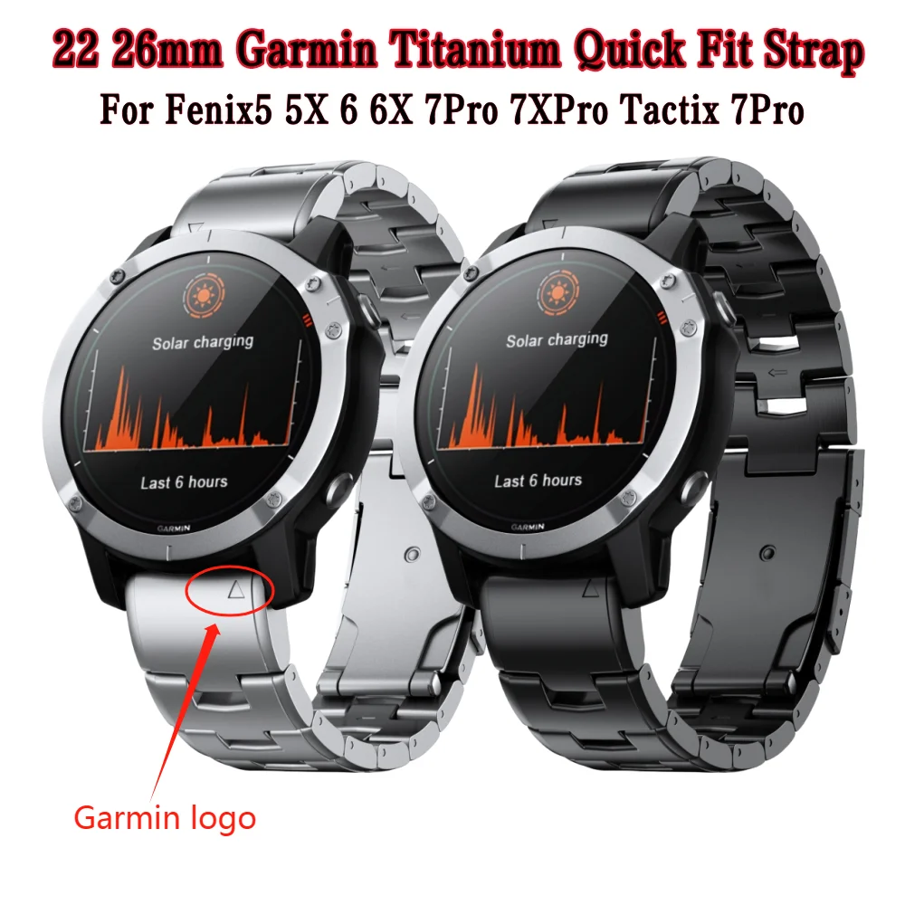 22mm-26mm-Garmin-Quick-Release-Titanium-Watch-Band-Bracelet-For-Fenix ...