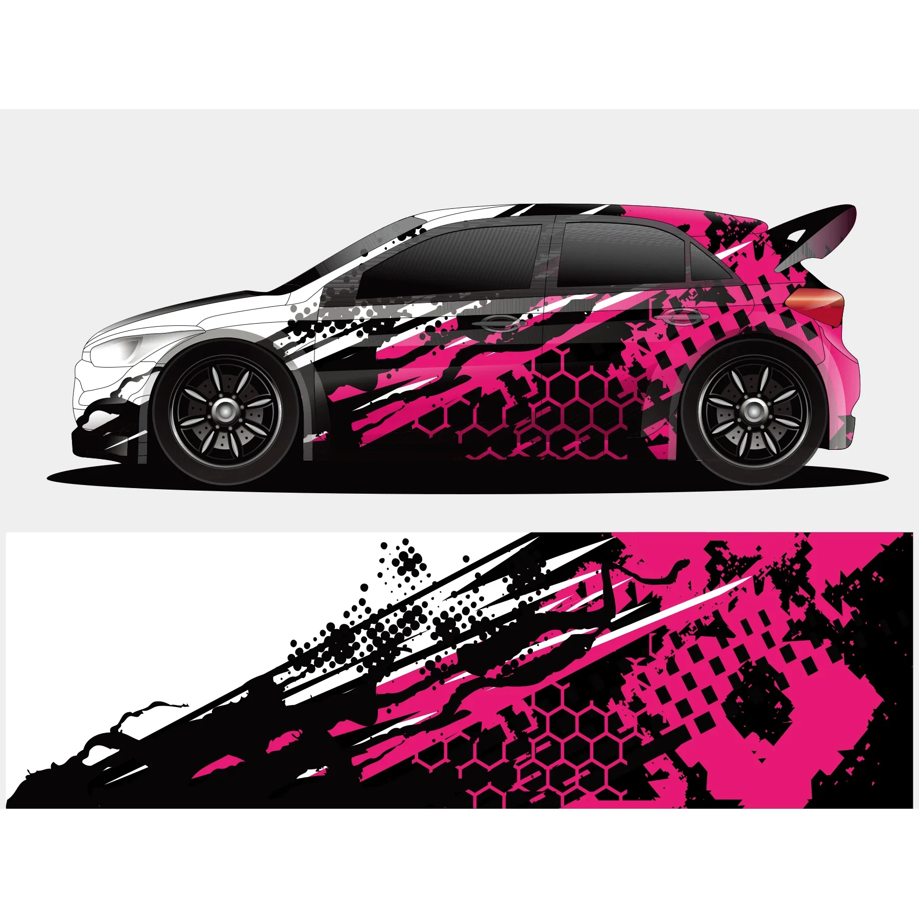 Pink-Sticker-Car-Full-Wrap-Sticker-Car-Decal-Decorative-Cut-Body-Racing ...