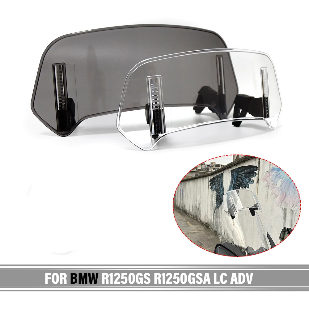 Universal-Motorcycle-Windshield-Extension-Adjustable-Spoiler-Deflector ...