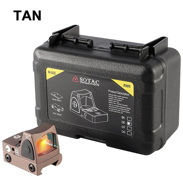 Tactical Mini RMR Red Dot Sight Scope Collimator Pistol Glock Reflex ...