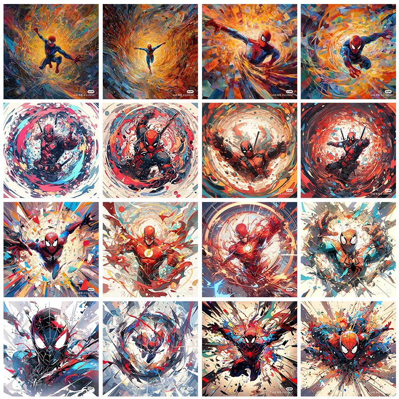 Marvel-Superhero-Diamond-Painting-Kit-Colorful-Spider-Man-Sticking ...