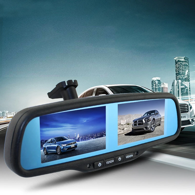 Anshilong Car Interior Replacement Rear View Mirror Built In Dual Two 4 ...