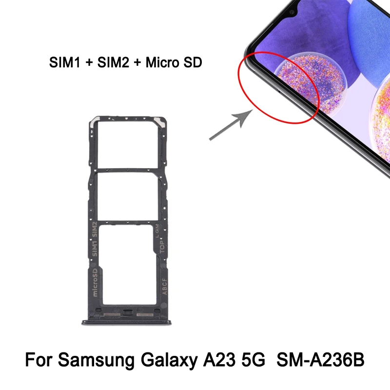 SIM 1 + SIM 2 + Micro SD Card Tray For Samsung Galaxy A23 5G SM-A236B ...