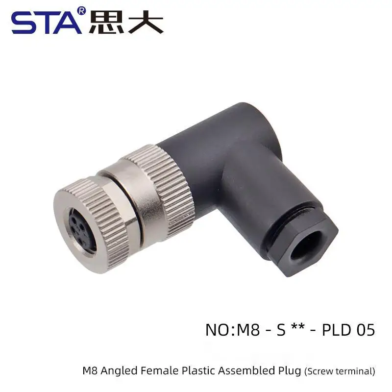 Right-Angle-M8-3pin-4pin-Field-Wireable-plug-Magnetic-Battery ...