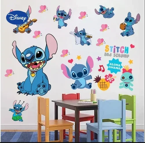 Pegatinas-de-pared-de-Anime-de-Disney-Stitch-Lilo-Stitch-PVC-vidrio ...