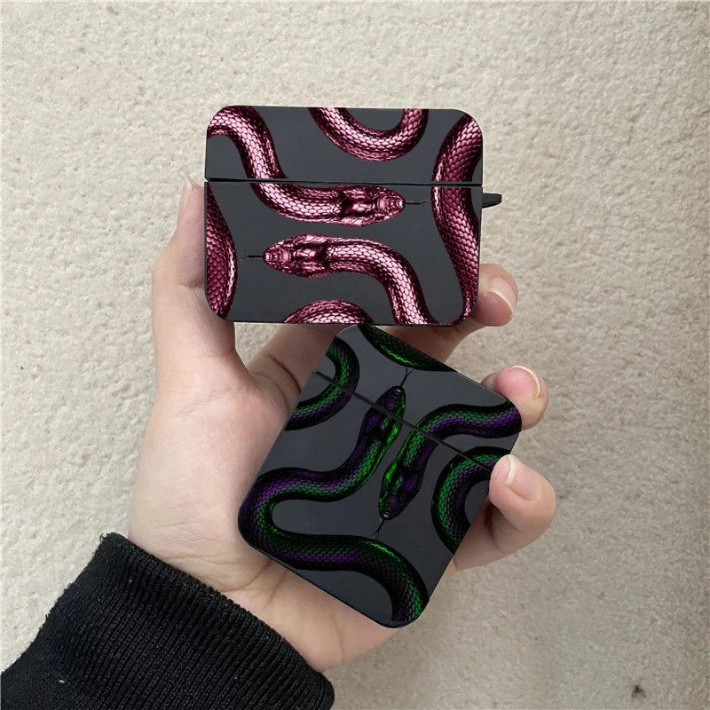 Luxurious-Black-Snake-Earphone-Case-for-Airpods-1-2-3-Pro-Colorful ...