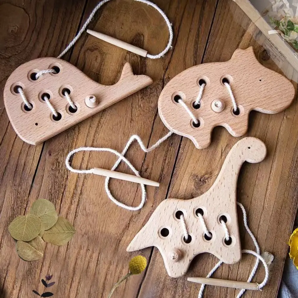 Early-Educational-For-Kids-Wooden-Stacking-Toy-Baby-Stringing-Beads-Toy ...