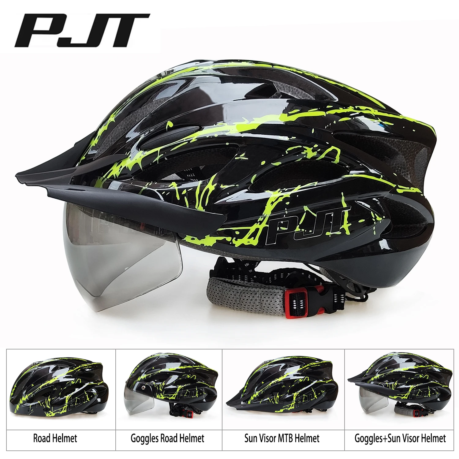 PJT-4-in-1-Lightweight-Cycling-Helmet-18-Breathable-Holes-Bicycle ...