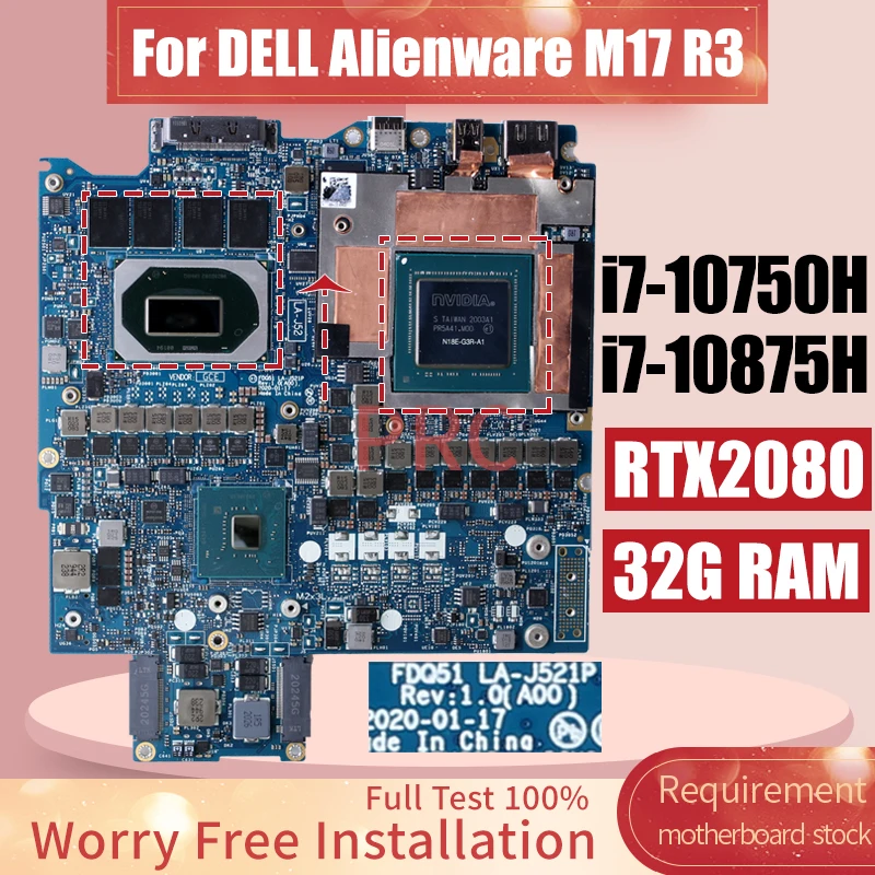 LA-J521P-For-DELL-Alienware-M17-R3-Laptop-Motherboard-i7-10750H-i7 ...