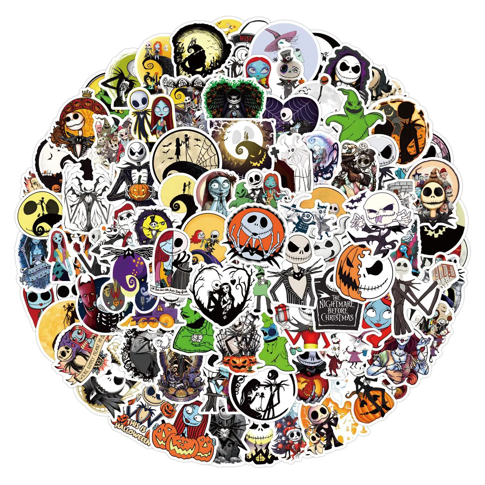 10-30-60-120PCS-Christmas-Horror-Stickers-Cartoon-Graffiti-Sticker ...