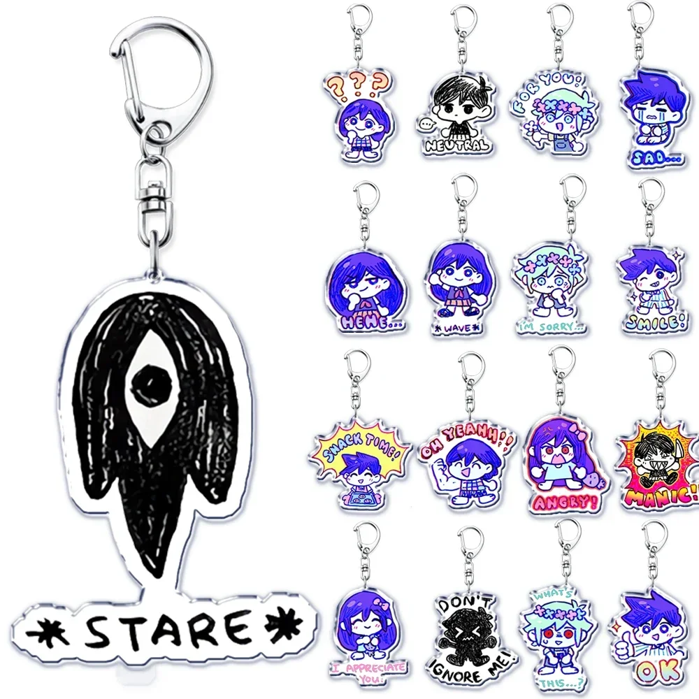 Hot-Omori-Game-Keychain-for-Accessories-Bag-Pendant-Basil-Kel-Hero ...
