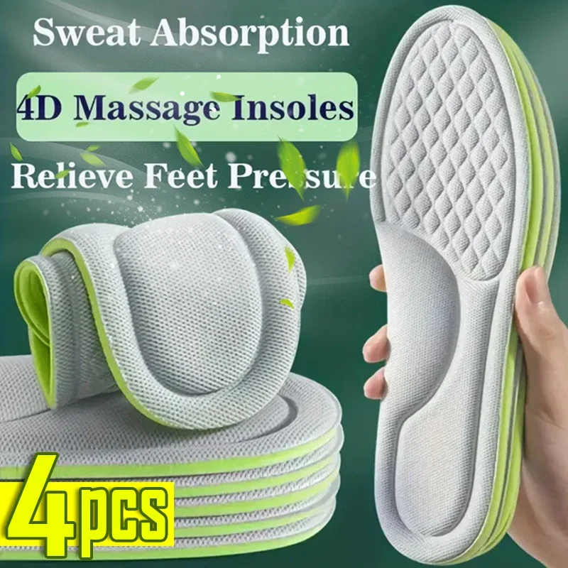 2-4pcs-Unisex-Nano-Memory-Foam-Insoles-Sweat-Absorbing-Sports-Running ...