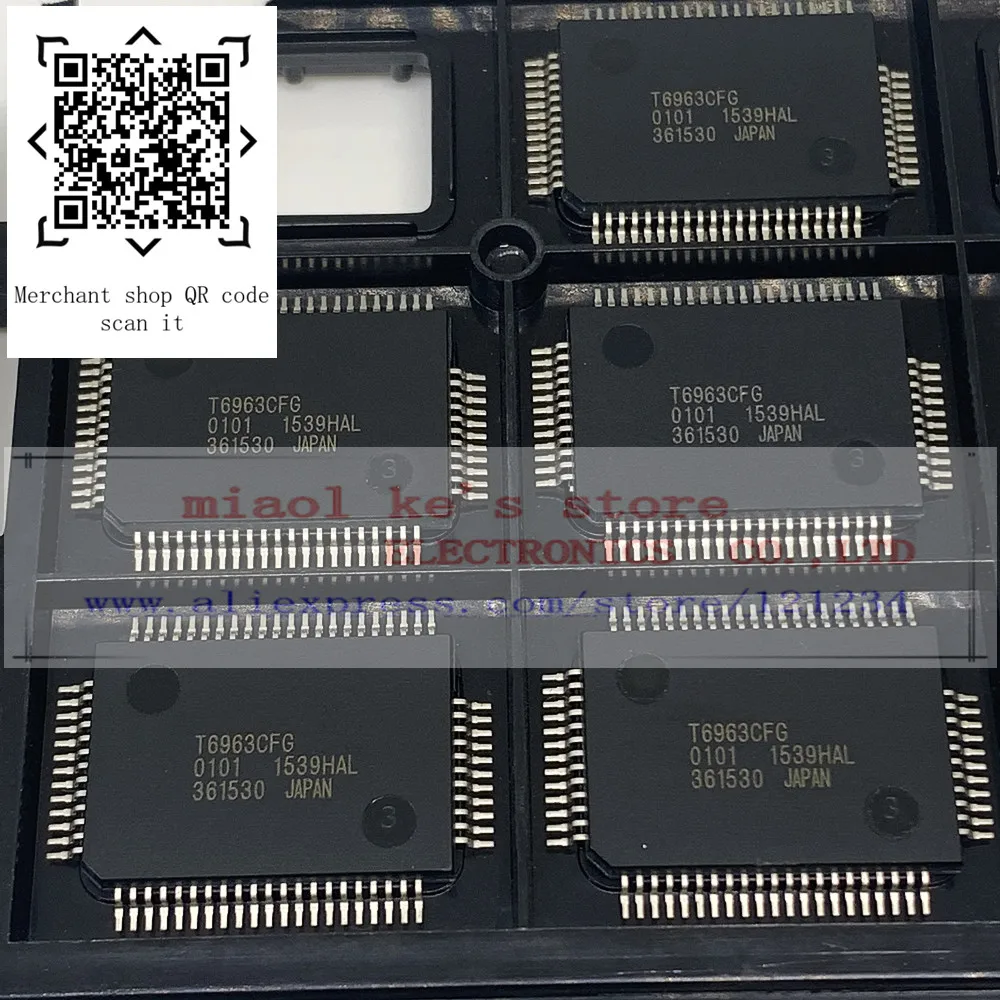 [5 pces] 100% novo original; T6963CFG 0101 t6963cfg 0101 t6963c T6963C 0101 qfp67 ic chip de ...