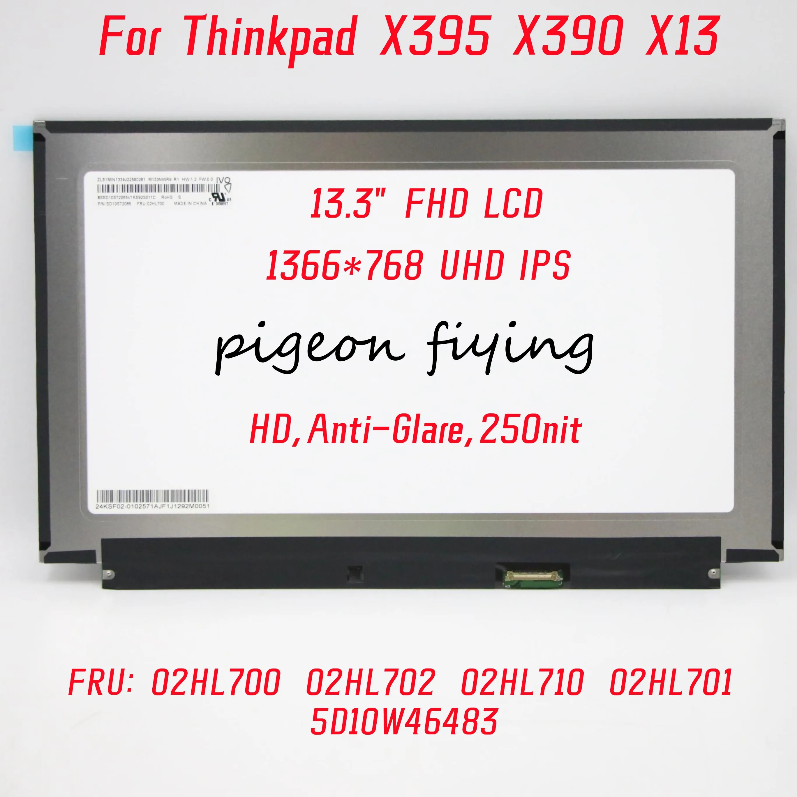 Pantalla-HD-para-port-til-Lenovo-Thinkpad-X395-X390-X13-1366x768-UHD ...
