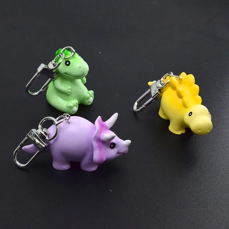 Resin-Cute-Steric-Dinosaur-Animal-Keychains-Keyring-For-Women-Men-Gift ...