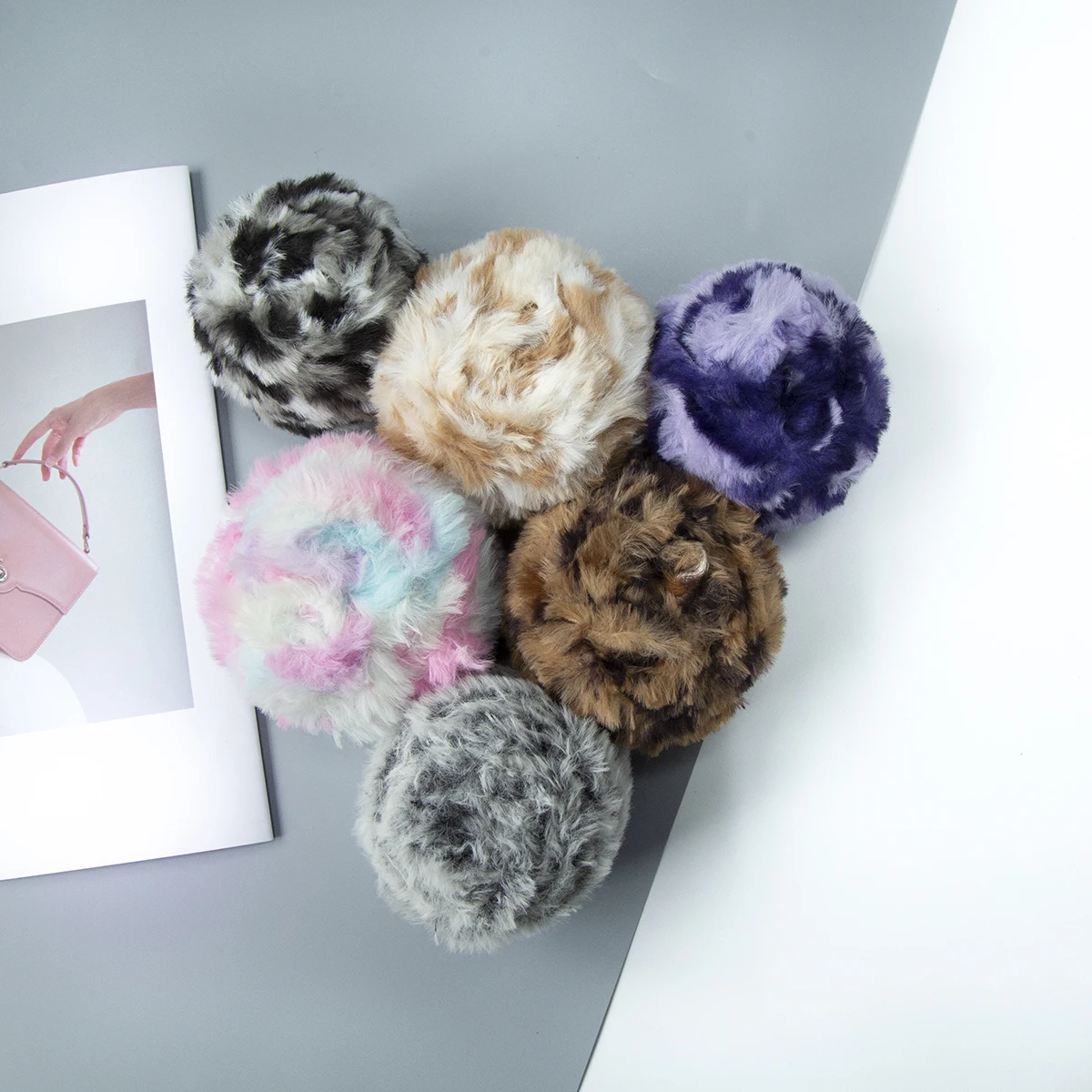 1-Skein-50g-each-Printing-Faux-Fur-Yarn-Chunky-Yarn-Super-Soft-Fuzzy ...