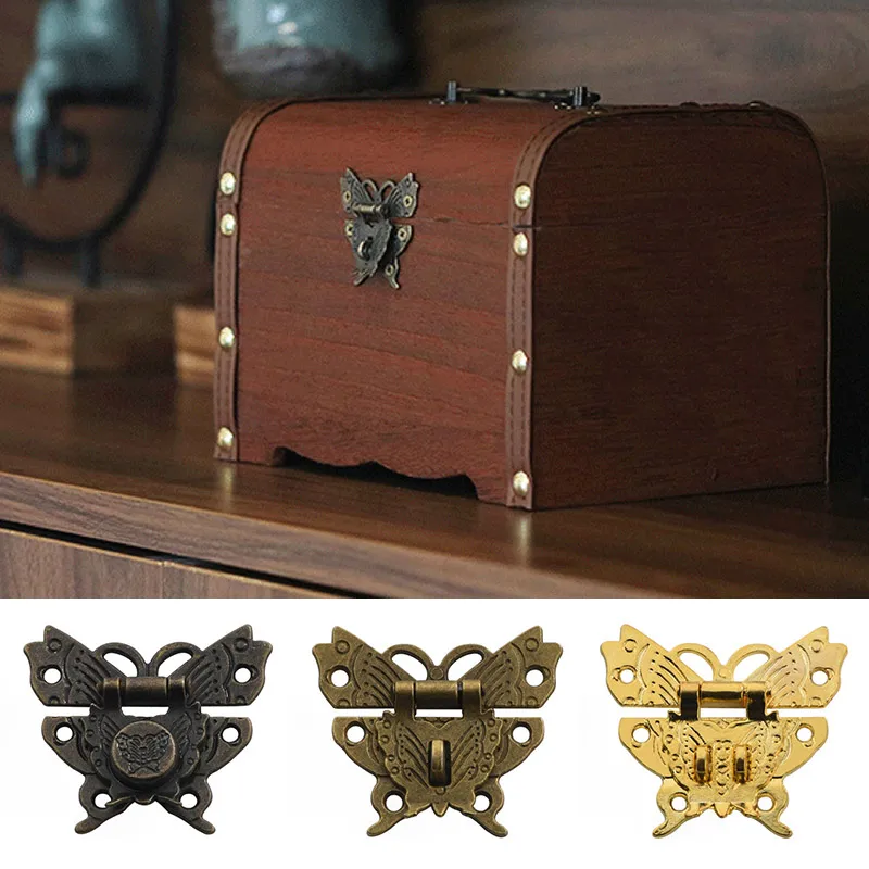Vintage-Butterfly-Box-Latch-Hasp-Clasp-Antique-Bronze-Jewelry-Wooden ...