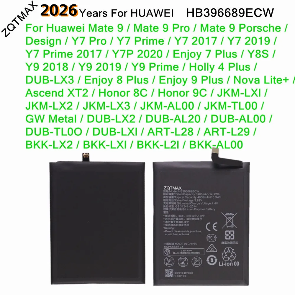 HB406689ECW Battery For Huawei Mate 9 Pro Y7 2017 2019 Y7P 2020 Enjoy 7 ...