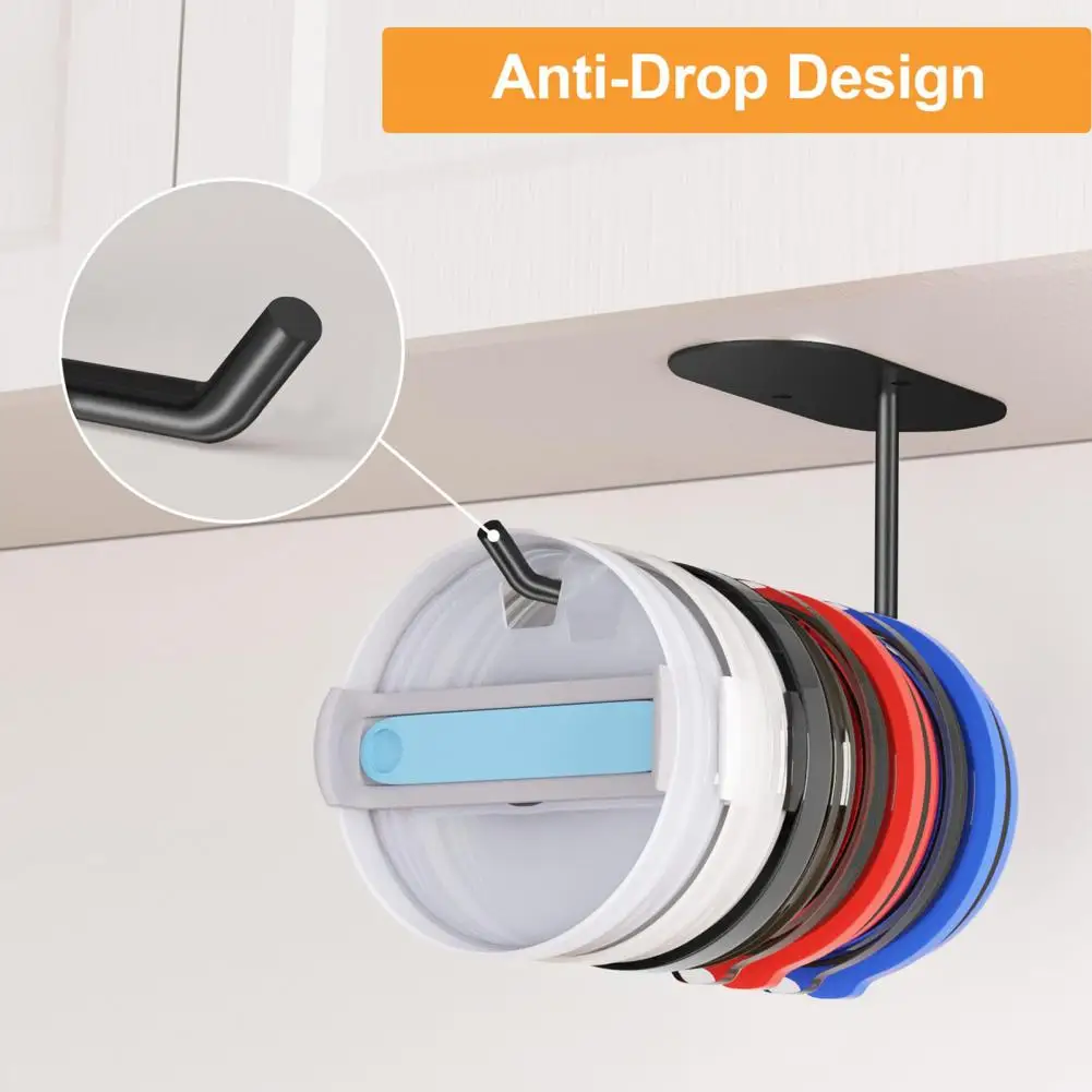 Wall-mounted-Storage-Rack-Stainless-Steel-Tumbler-Lid-Organizer-Under ...
