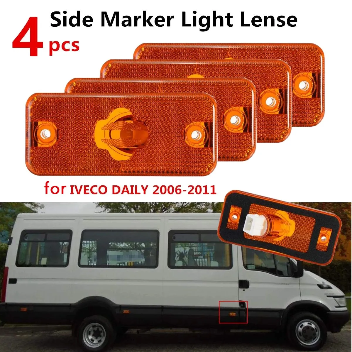 4Pcs-Car-Side-Light-Turn-Signal-Indicator-Light-for-Iveco-Daily-2006 ...