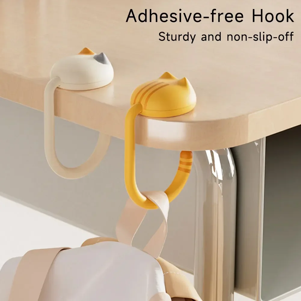 Creative Cat Tail Hook Desk Detachable Bag Holder Adjustable Table ...