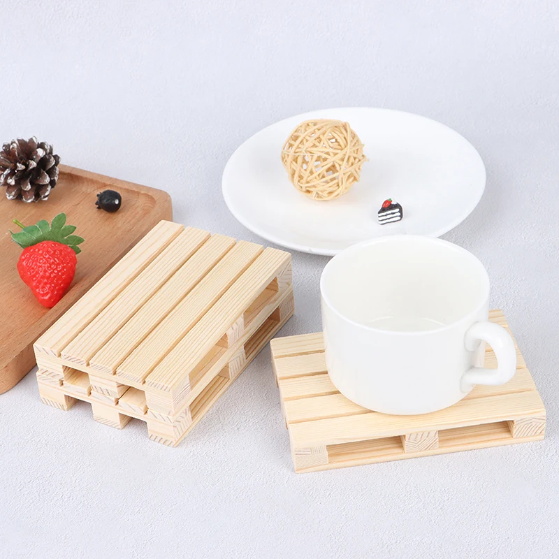 New-Mini-DIY-Wooden-Pallet-Beverage-Coasters-Insulation-Pad-Cup-Coaster ...