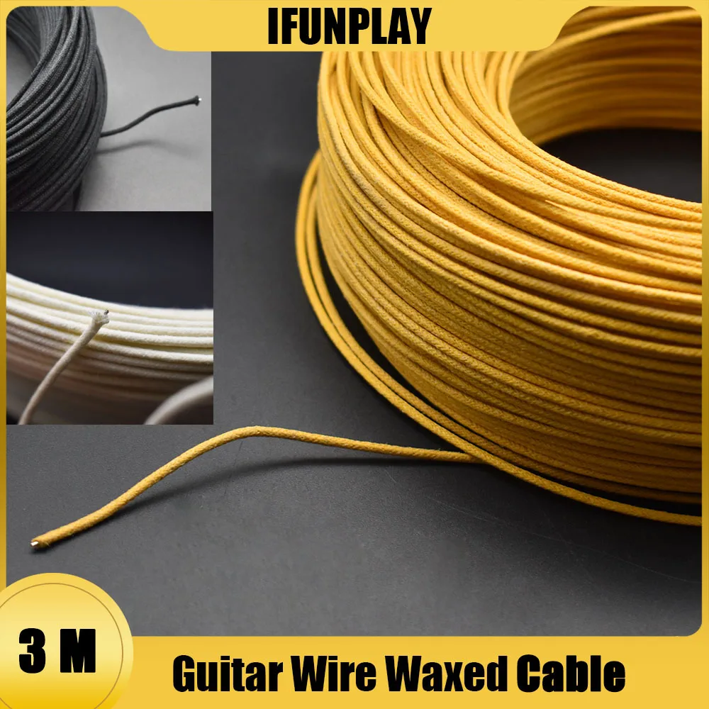 3Meter-Cloth-Covered-Pre-tinned-7-strand-Pushback-Vintage-style-Guitar ...