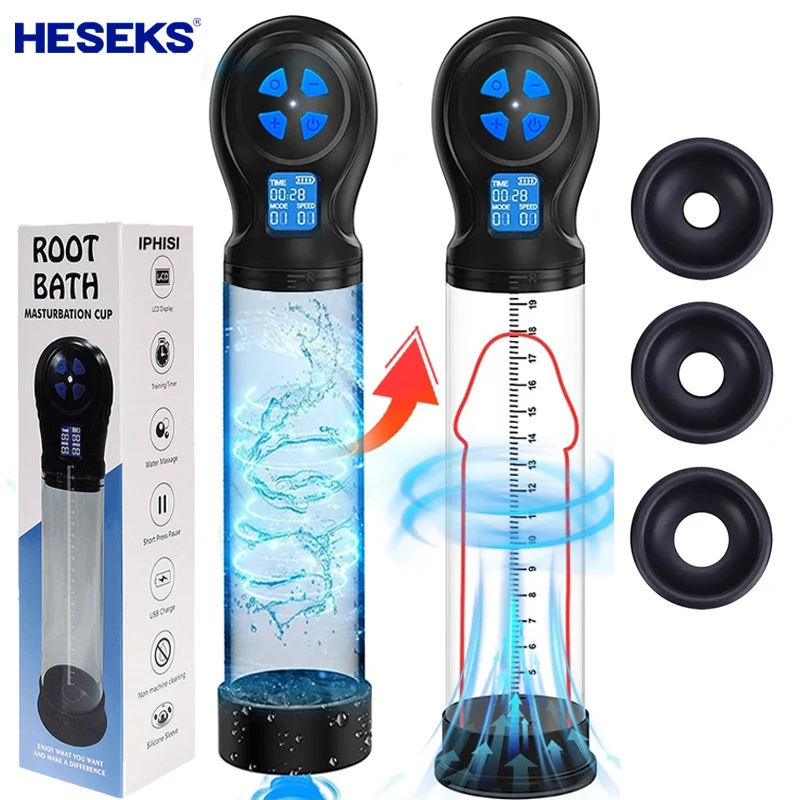 HESEKS Male Penis Pump Vacuum Water Pump For Men Automatic Penis ...