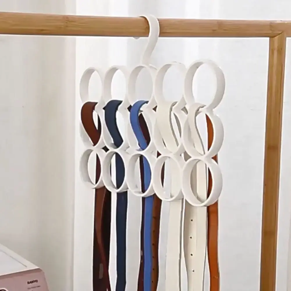 Plastic-Scarf-Storage-Hanger-Creative-Multi-holes-White-Silk-Scarf-Rack ...