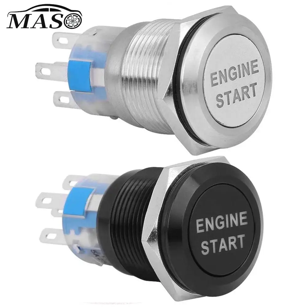 1pcs-12V-Engine-Start-Switch-Metal-Push-Button-Start-Stop-Switch-with ...