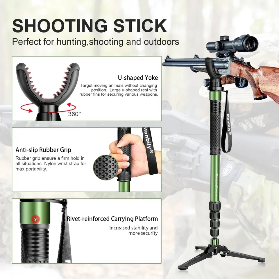 Aluminum outdoor tactics shooting stick portable bracket hunting ...
