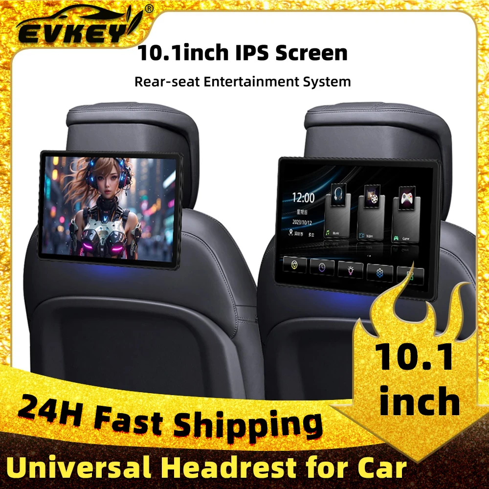 EVKEY-Headrest-Monitor-Display-Android-12-10-1inch-IPS-Mirror-Link ...