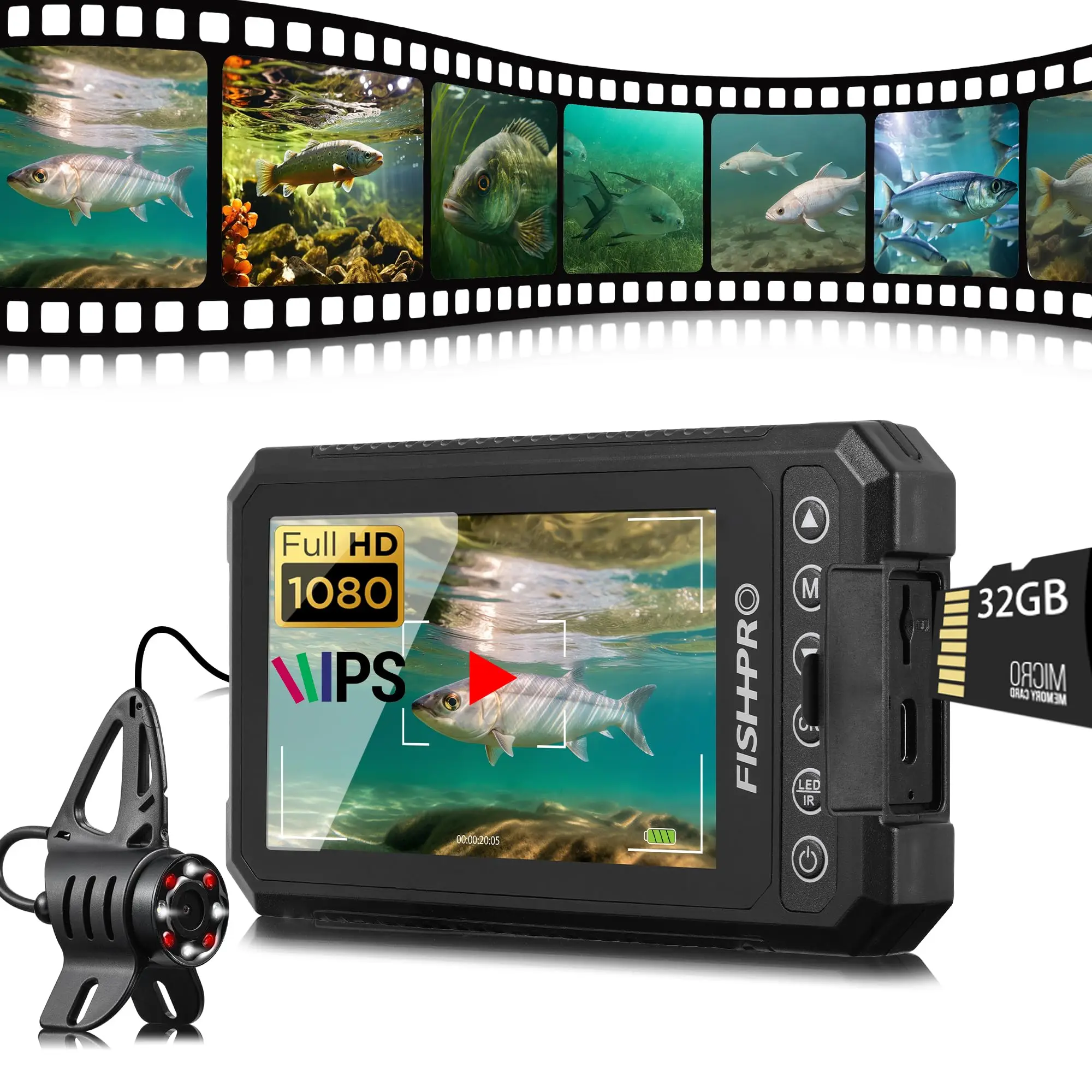 4-5-Underwater-Fishing-Camera-HD1080P-DVR-32GB-Ice-Fishing-Camera-Gifts ...