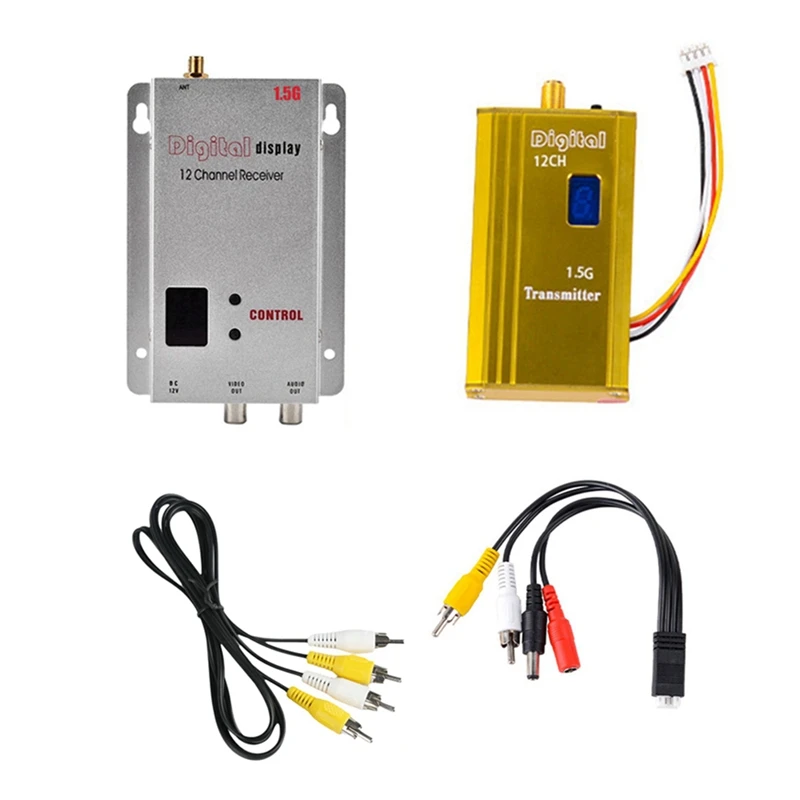 1-5G-1-5W-FPV-VTX-VRX-1500Mw-12CH-Audio-Video-Transmitter-Receiver-For ...