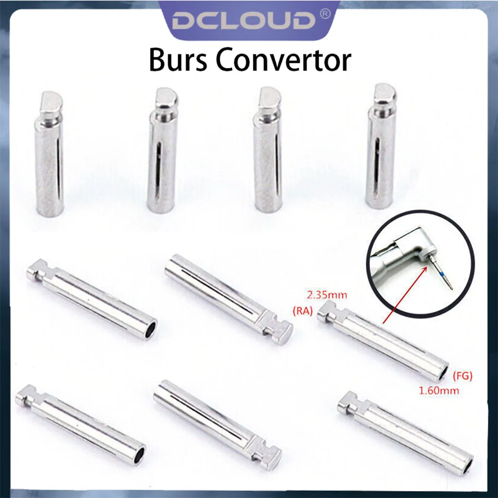 DCLOUD 10Pcs/Pack Dental Burs Adapter Convertor Stainless Steel High ...