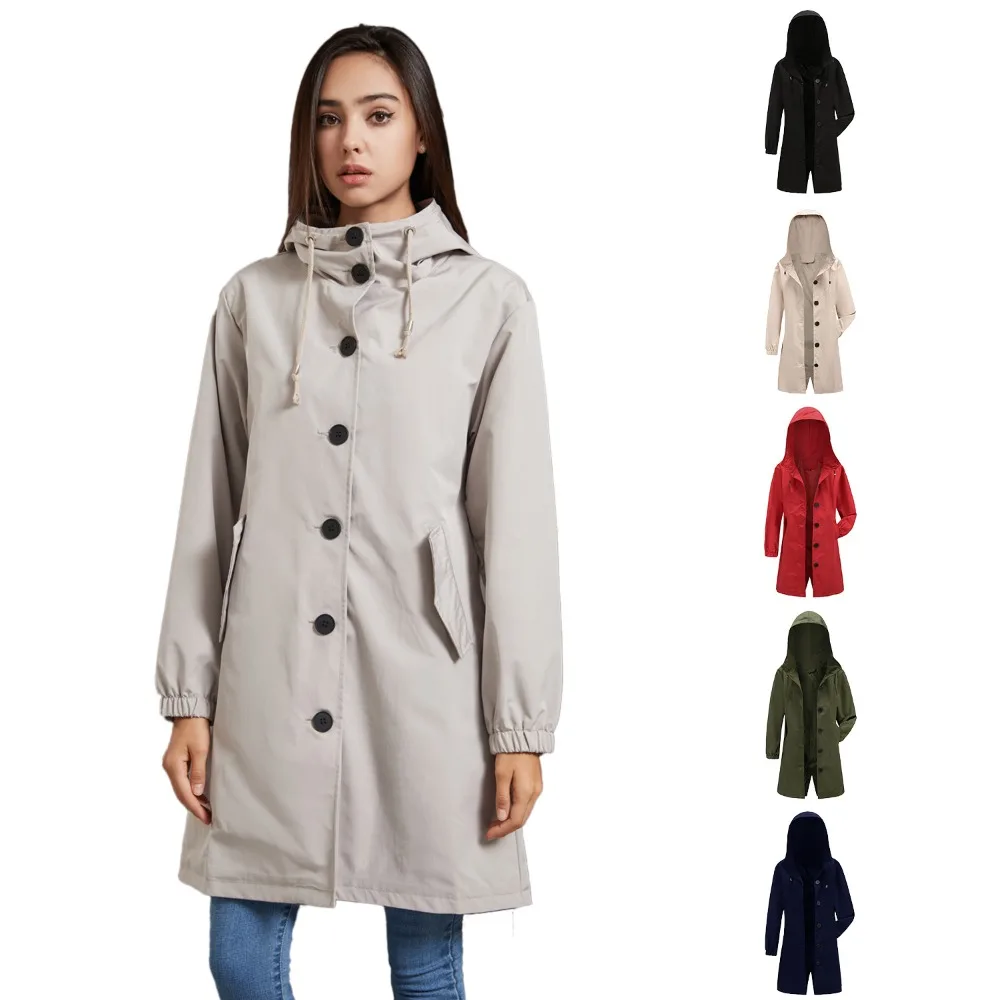 Women-Loose-Rain-Jacket-Autumn-and-Winter-New-Anti-splashing-Hooded ...