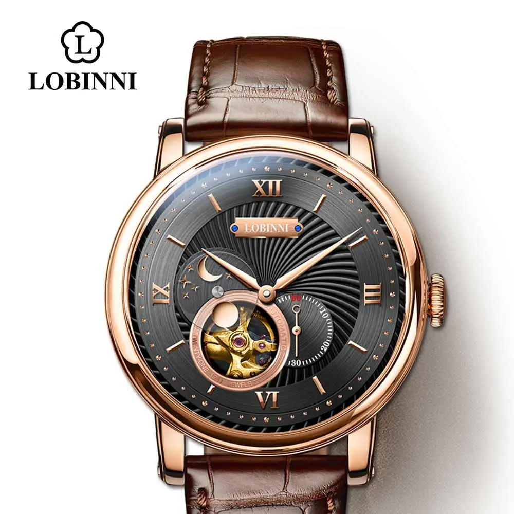 LOBINNI-Rel-gio-Movimento-Miyota-Masculino-Sapphire-Imperme-vel-Autom ...