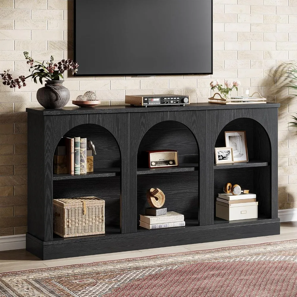 TV Stand for 55/60/65 Inch TV, Farmhouse Entertainment Center with ...