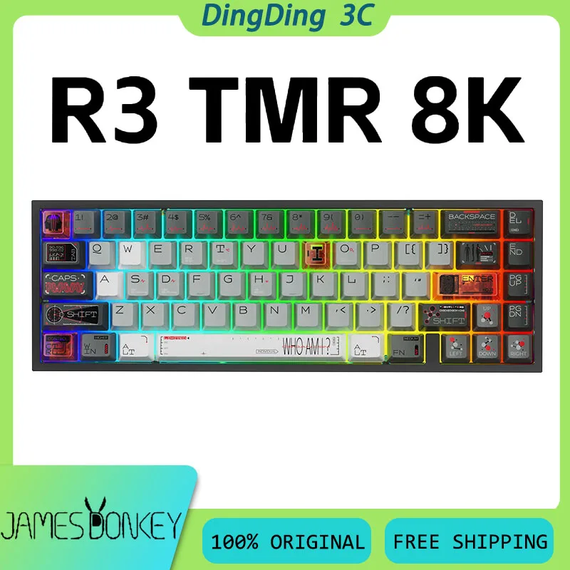 jamesdonkey R3 TMR Wired Magnetic Switch Mechanical Keyboard 8K Return ...