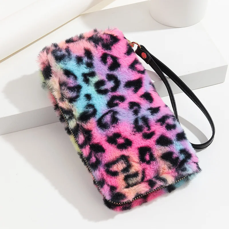 Women-Fashion-Leopard-Prints-Faux-Fur-Long-Wallet-Ladies-Cheetah ...