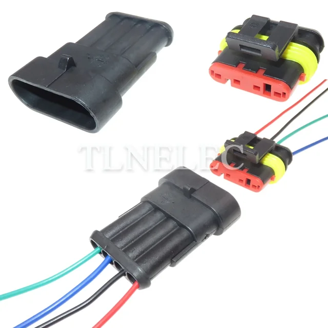 AMP Style Car Connector Sets 20 Sets Automotive Wire Connectors - 2 Pin ...