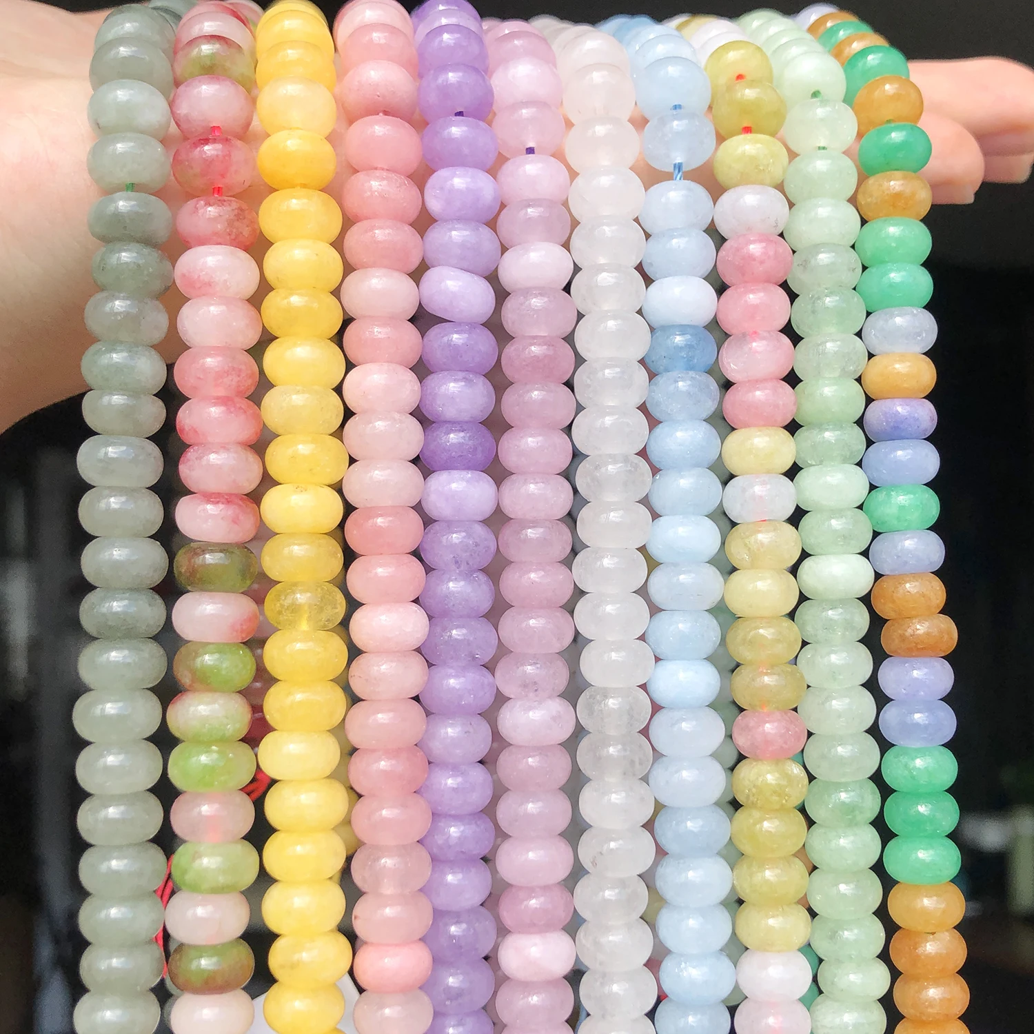 Strawberry Quartz Amazonite Cherry Tourmaline Yellow Jade Beads Loose ...