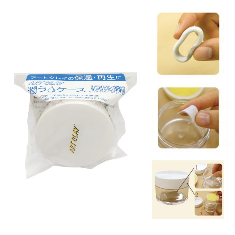 Japan Dry Silver Clay Moisturizing Box Ceramic Moistening Sponge ...