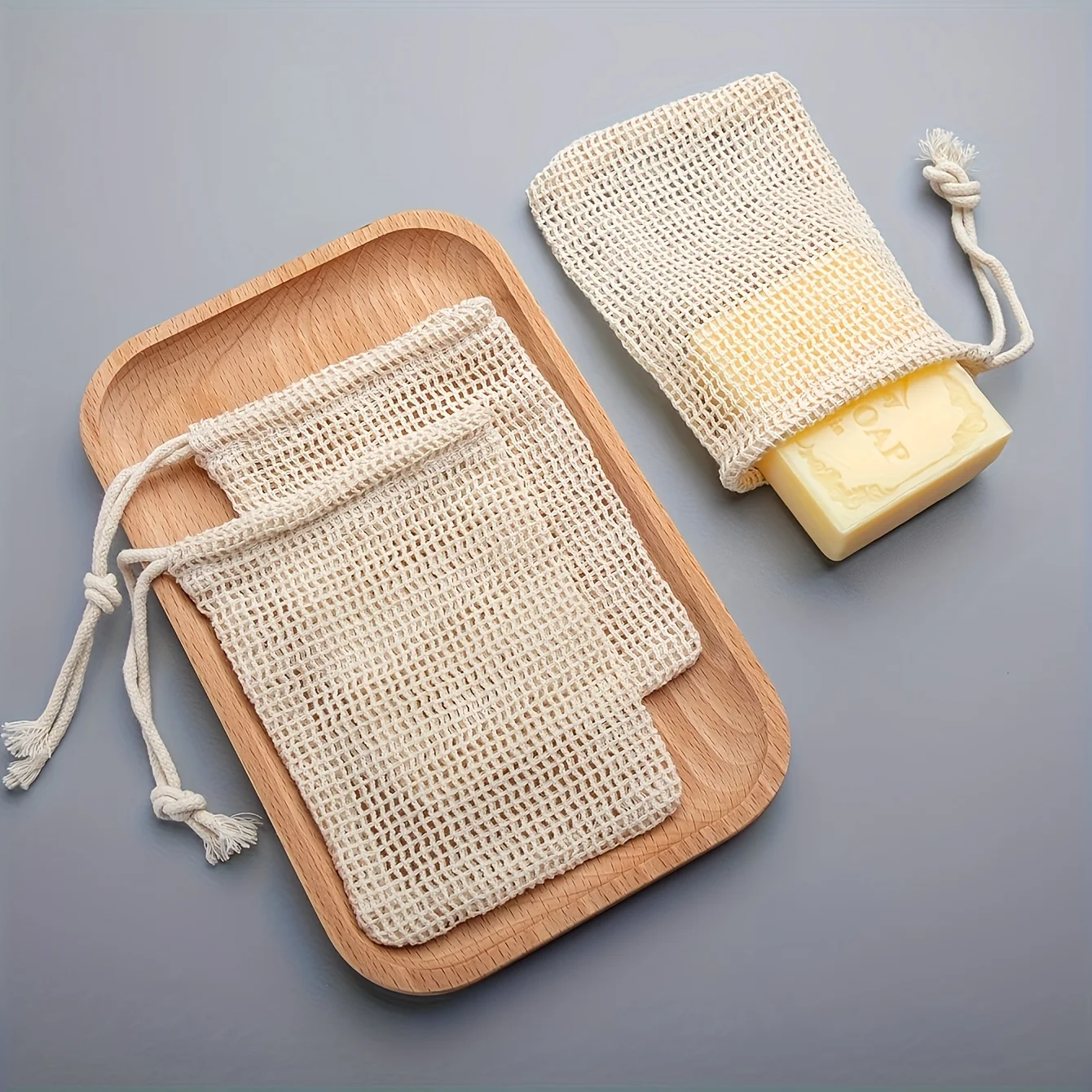Natural Mesh Soap Bags - Soft, Reusable & Breathable Facial Cleansing ...